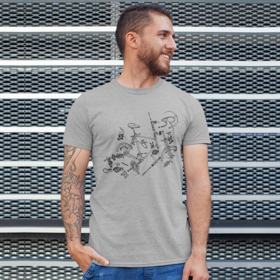 Bicycle Exploded Diagram T-Shirt | RedMolotov